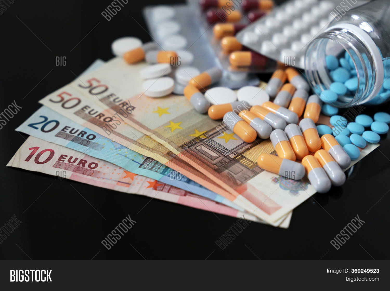 Pills Capsules On Euro Image & Photo (Free Trial) | Bigstock