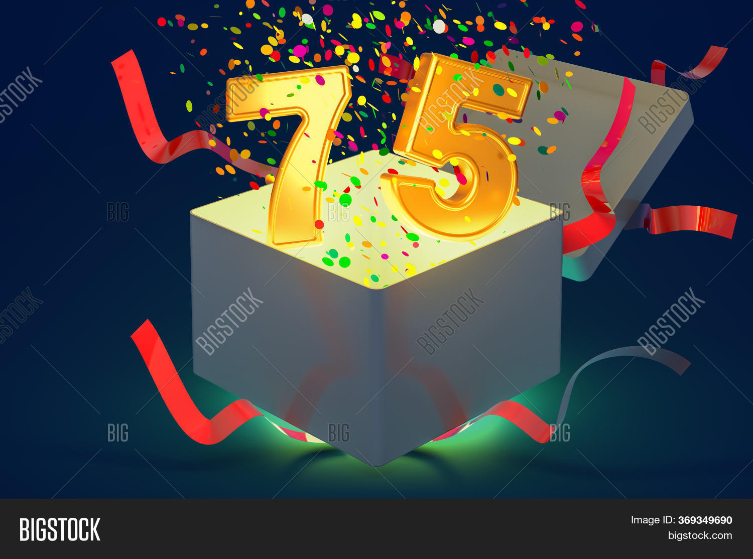 Number 75 Inside Gift Image & Photo (Free Trial) | Bigstock