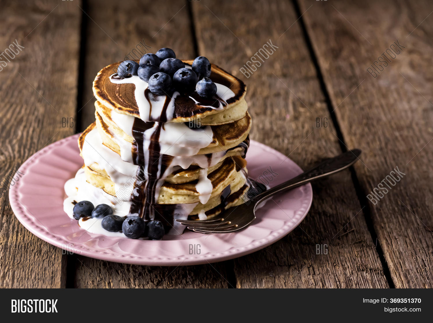 Stack Pancakes Fresh Image & Photo (Free Trial) | Bigstock