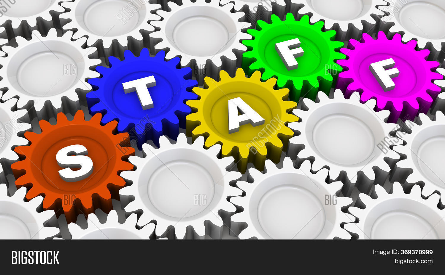 Staff. Word On Gears. Image & Photo (Free Trial) | Bigstock