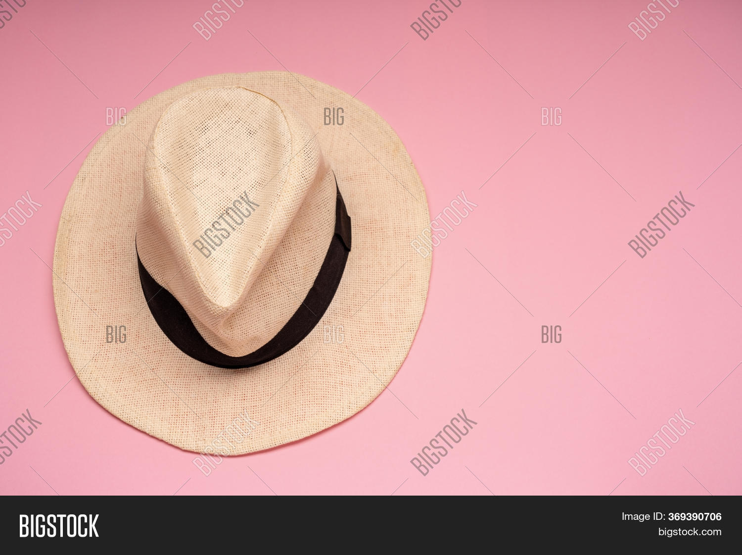 Straw Hat On Pink Image & Photo (Free Trial) | Bigstock