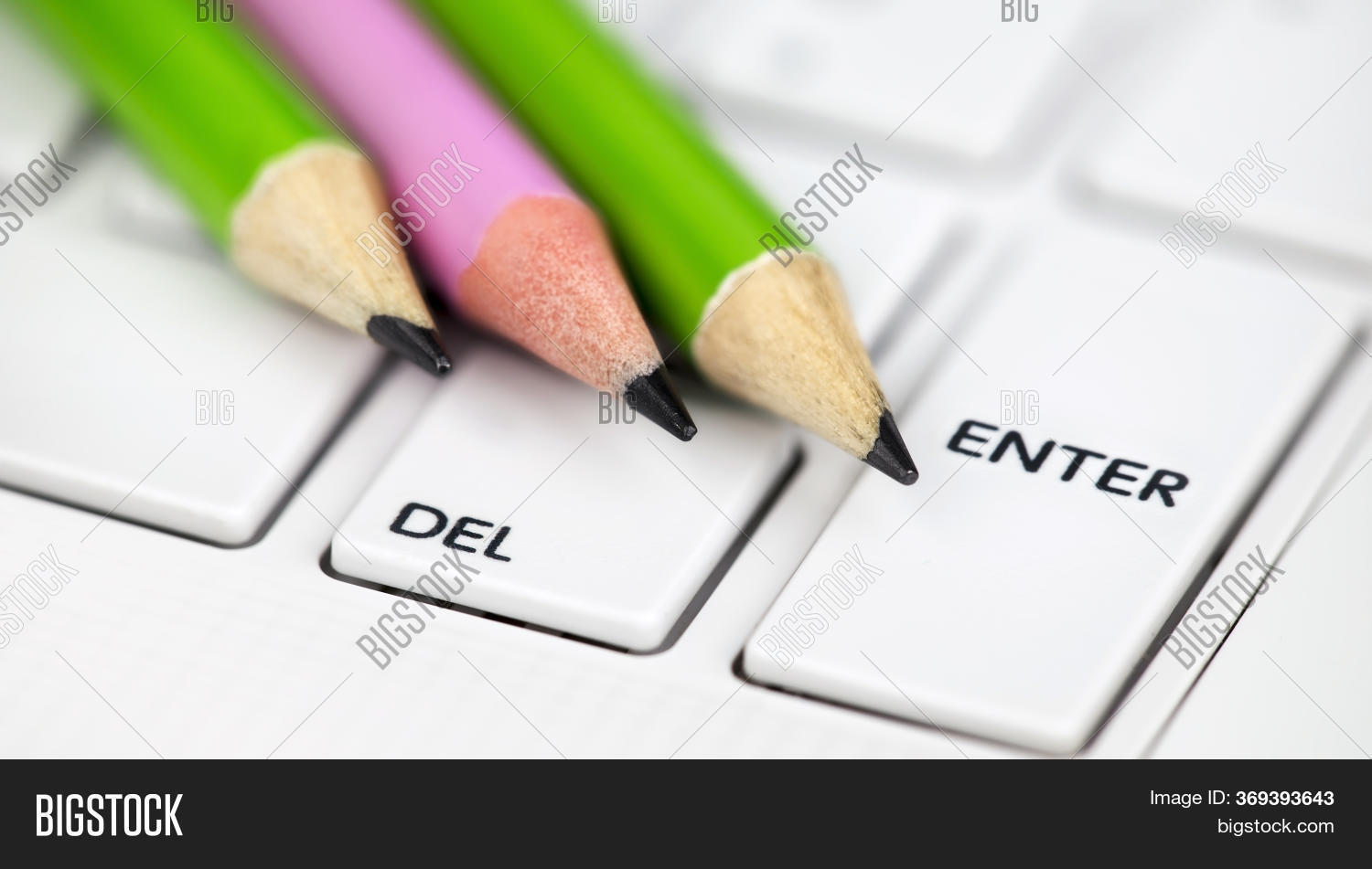 Pencils On Computer Image & Photo (Free Trial) | Bigstock