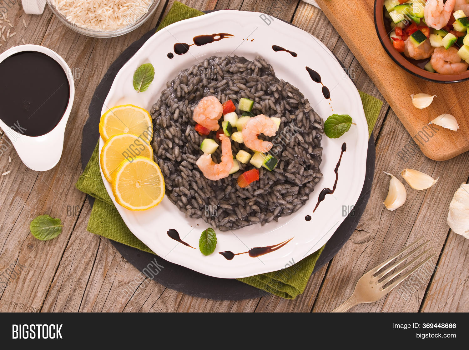 Squid Ink Risotto Image & Photo (Free Trial) | Bigstock