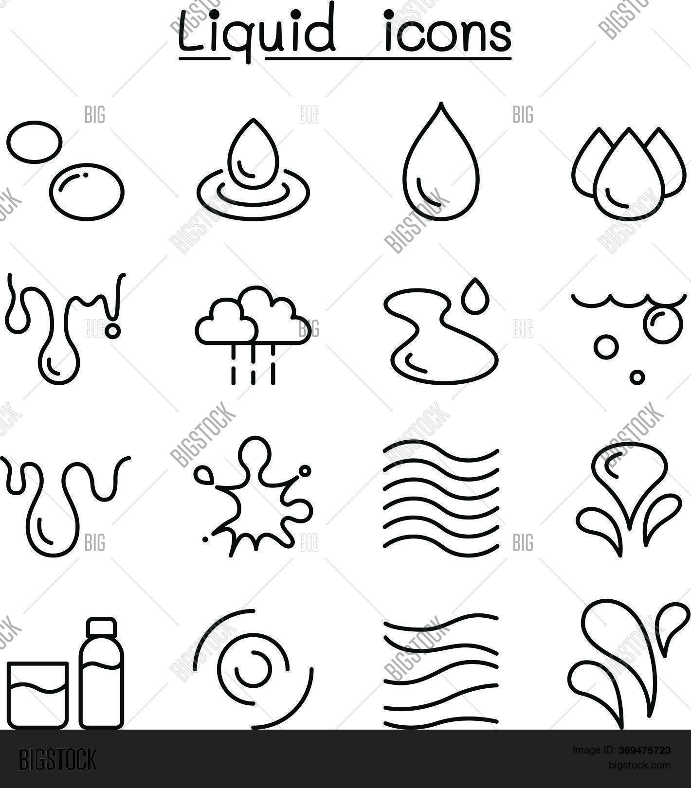 Liquid & Water Icon Vector & Photo (Free Trial) | Bigstock