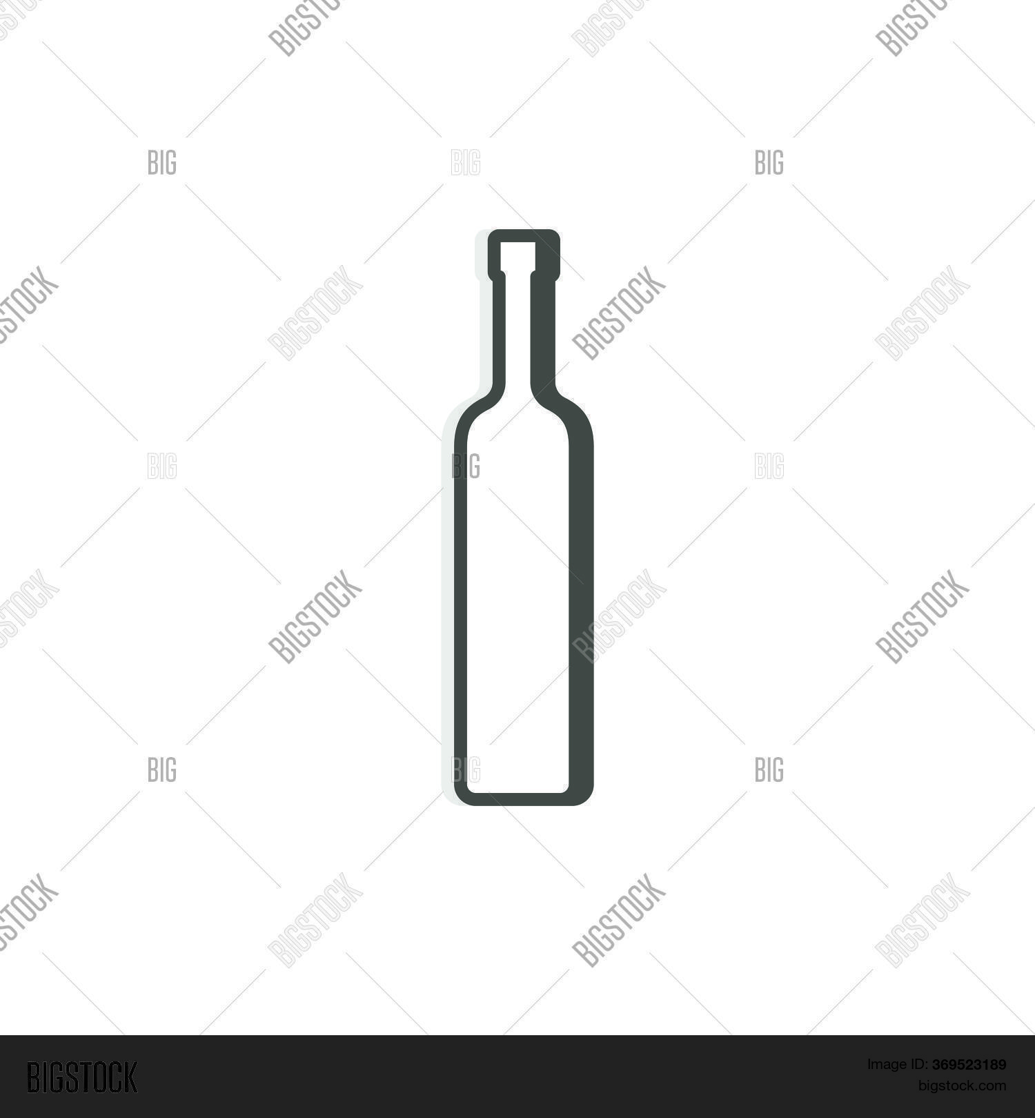 Vodka Bottle Line. Vector & Photo (Free Trial) | Bigstock