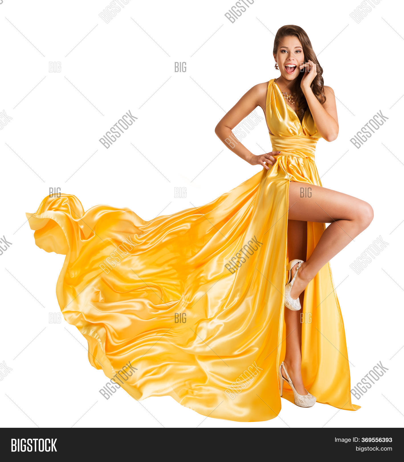 Woman Yellow Dress Image & Photo (Free Trial) | Bigstock