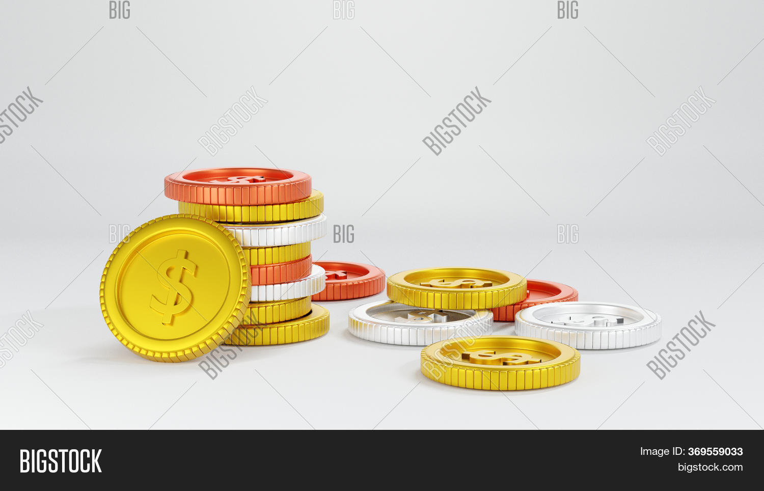 Realistic Golden Coins Image & Photo (Free Trial) | Bigstock