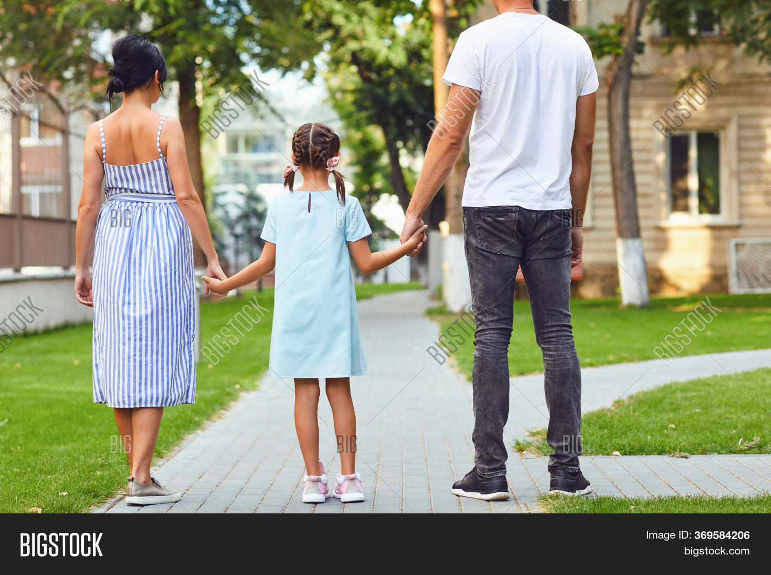 Happy Family Walking Image & Photo (Free Trial) | Bigstock