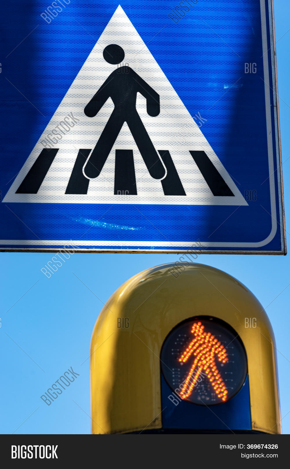 Close- Crosswalk Sign Image & Photo (Free Trial) | Bigstock