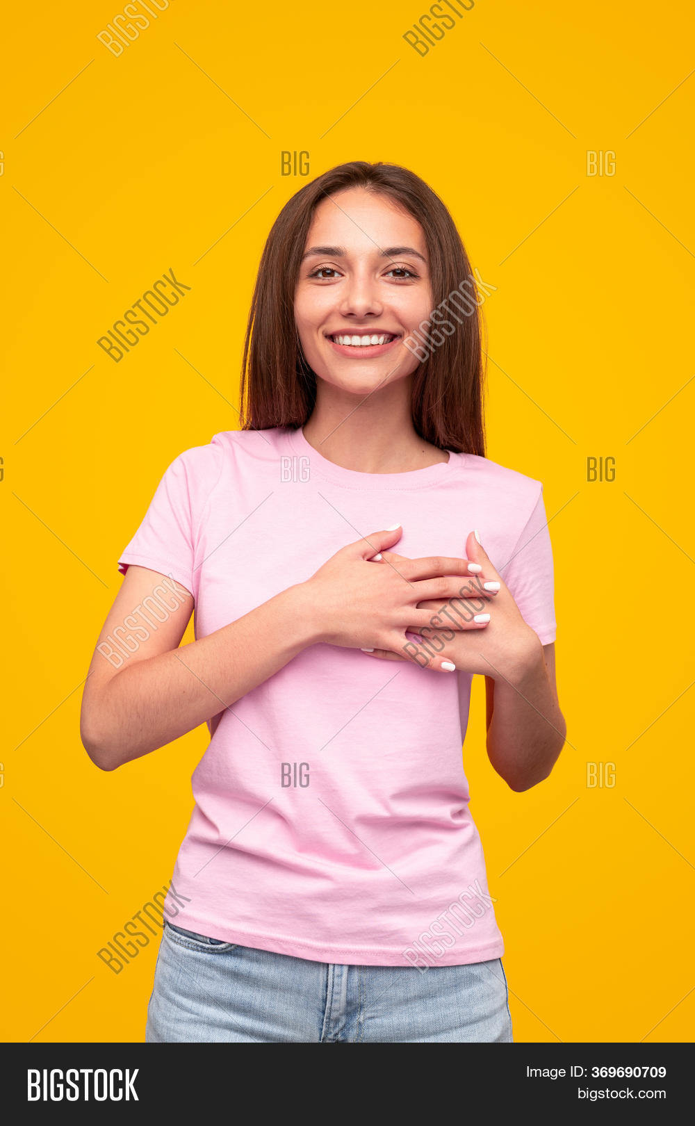 Pleased Young Woman Image & Photo (Free Trial) | Bigstock