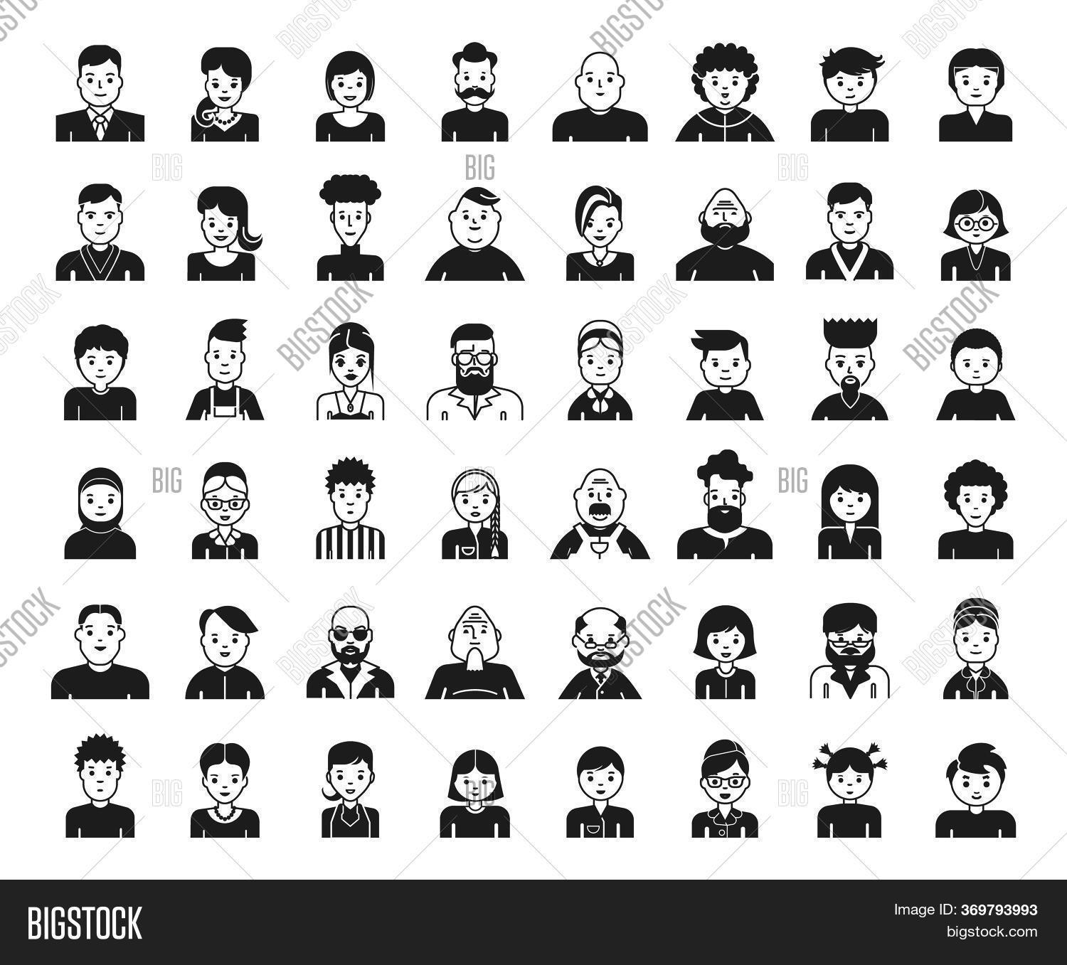 Set People Avatar Image & Photo (Free Trial) | Bigstock