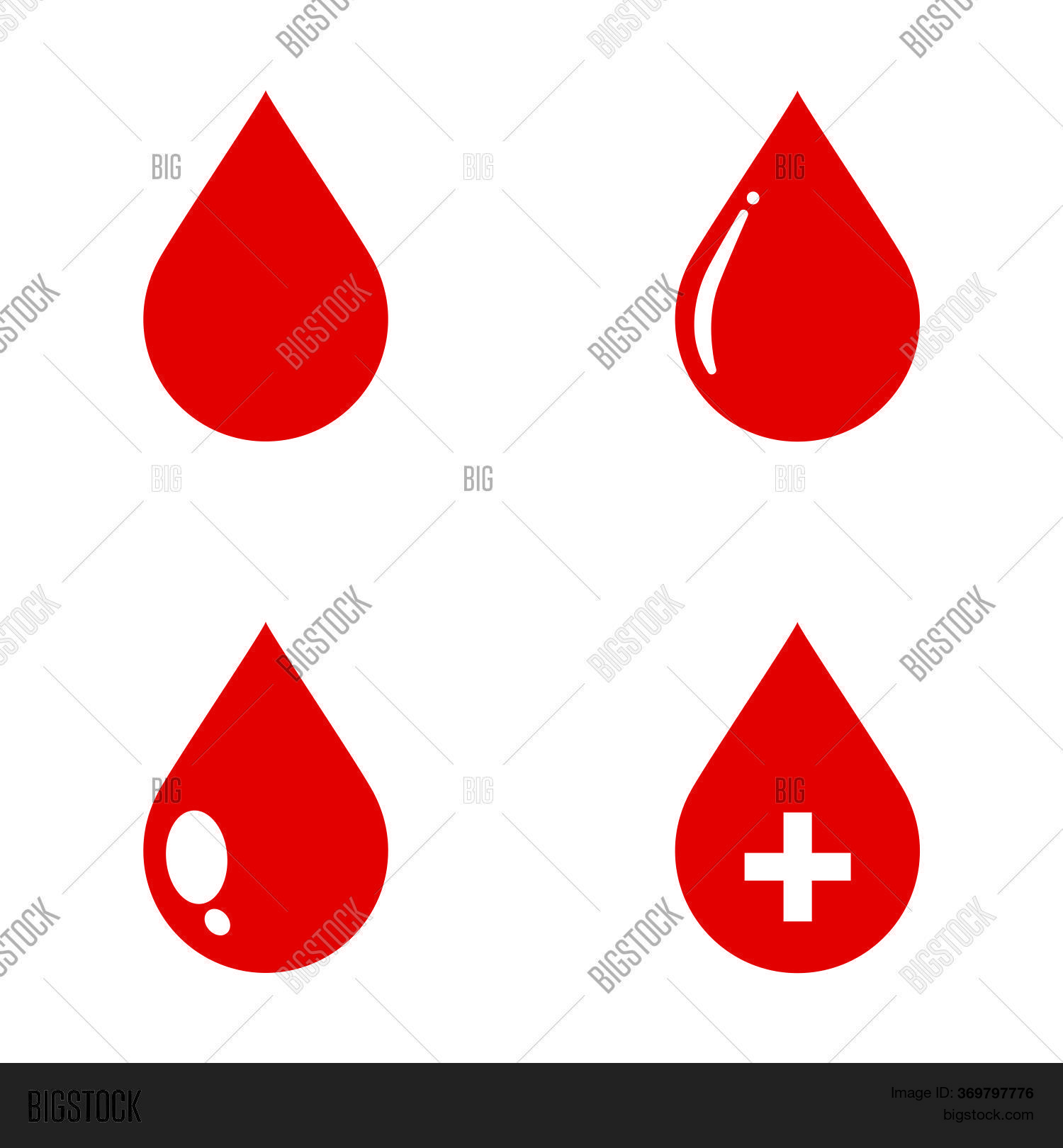 Red Blood Icon Set On Vector & Photo (Free Trial) | Bigstock