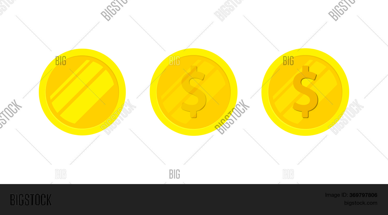 Gold Coin Icon Set. Vector & Photo (Free Trial) | Bigstock
