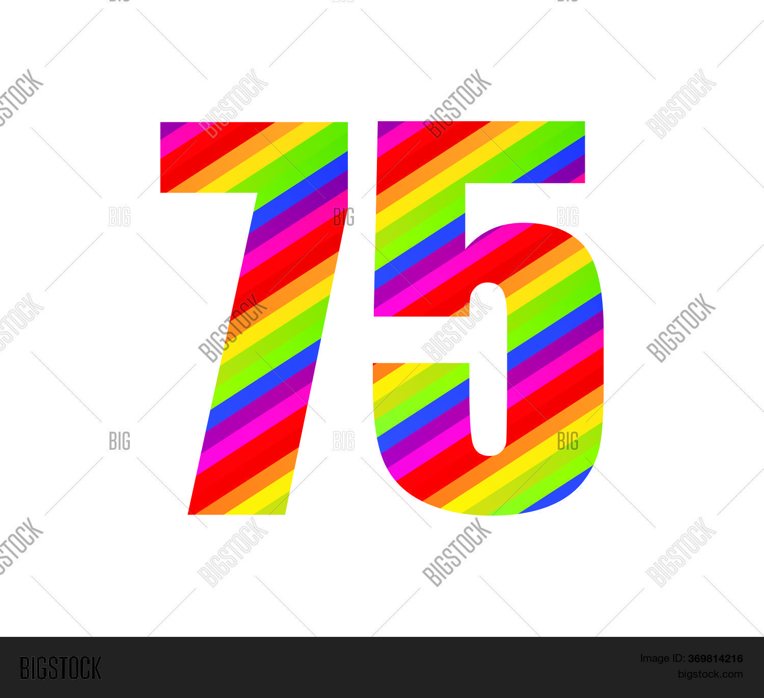75 Number Rainbow Vector & Photo (Free Trial) | Bigstock