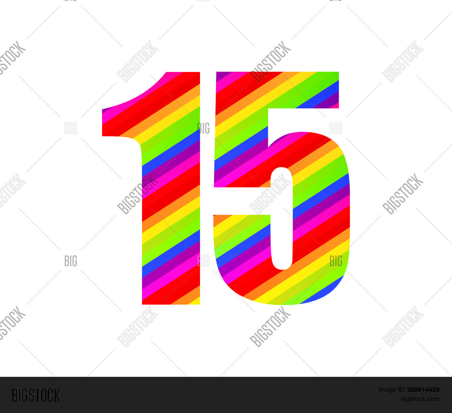 15 Number Rainbow Vector & Photo (Free Trial) | Bigstock
