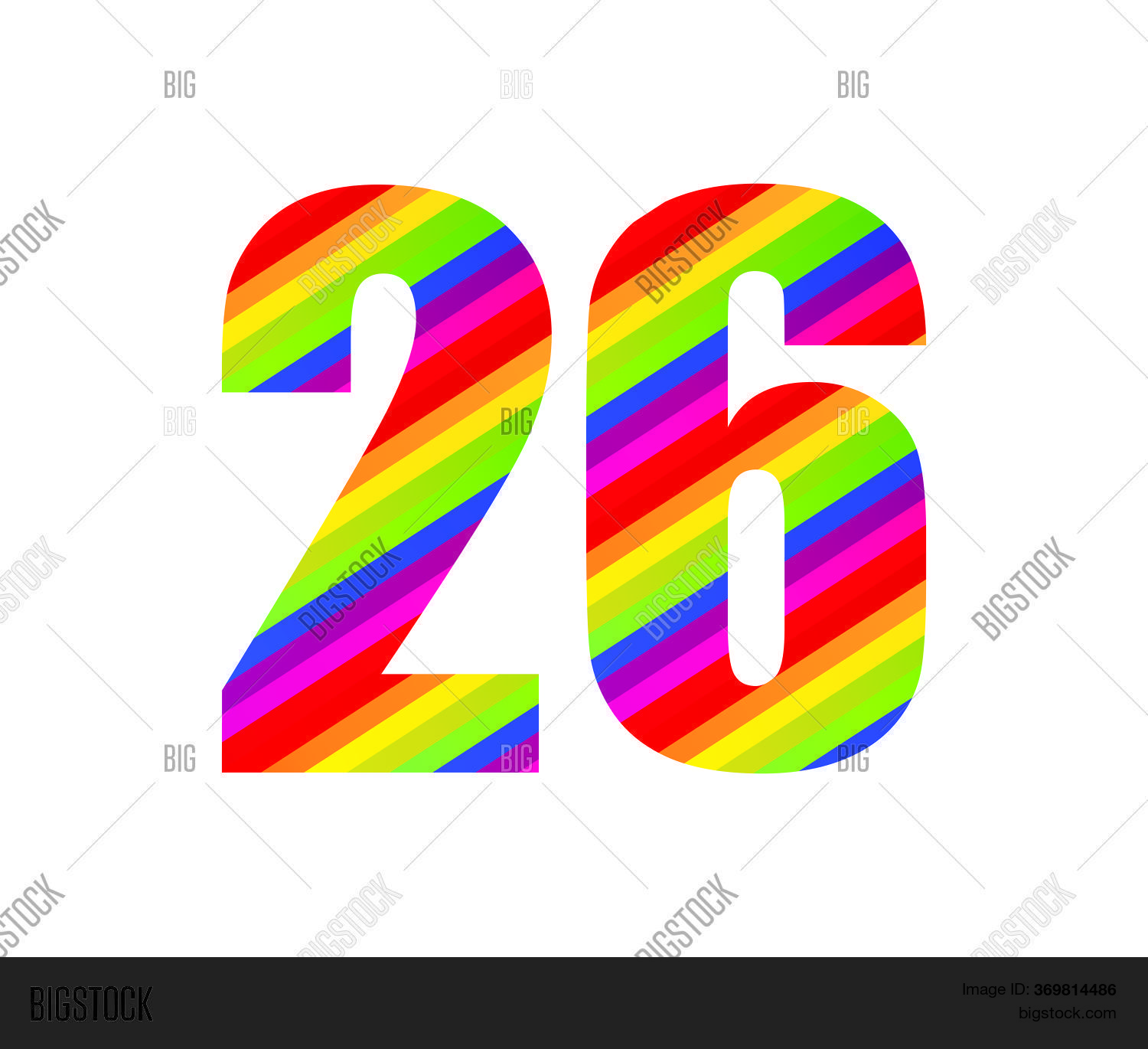26 Number Rainbow Vector & Photo (Free Trial) | Bigstock