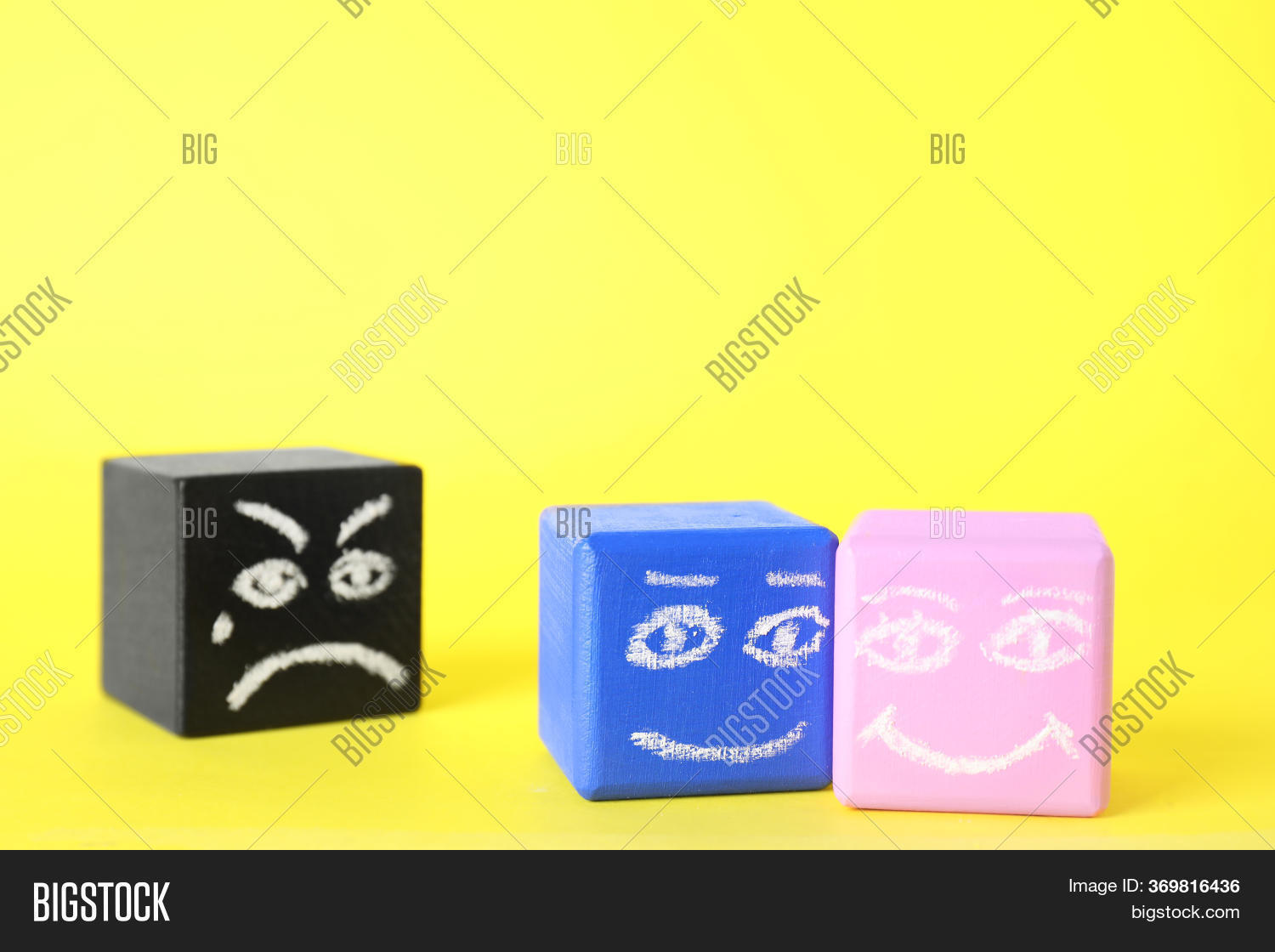 Cubes Drawn Faces On Image & Photo (Free Trial) | Bigstock