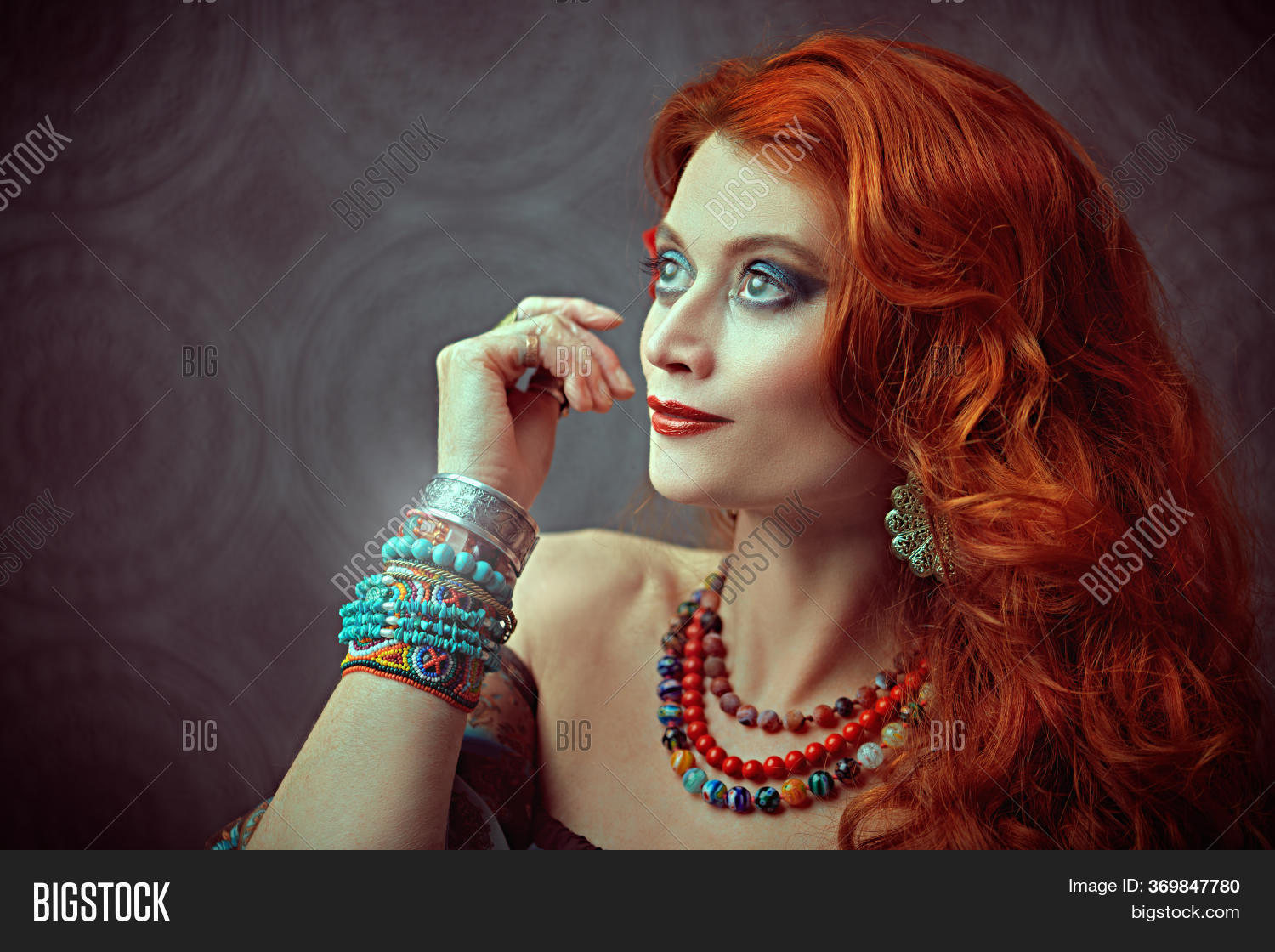 Portrait Beautiful Red Image & Photo (Free Trial) | Bigstock