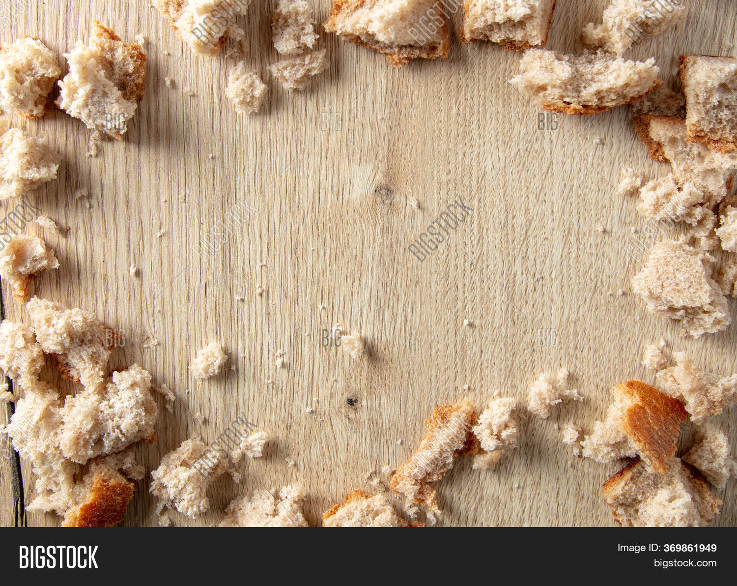 Bread Crumbs On Wooden Image & Photo (Free Trial) | Bigstock