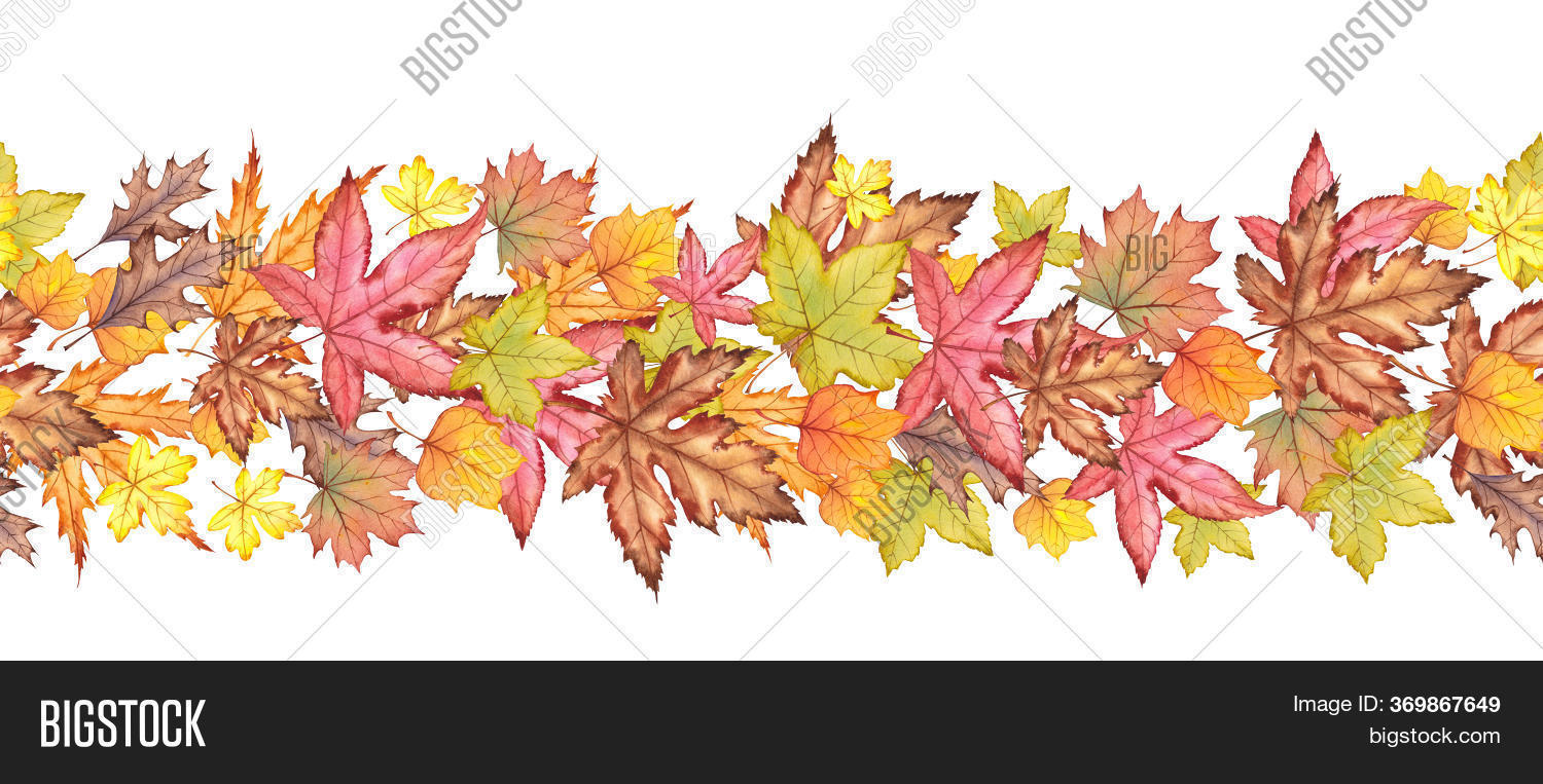 Seamless Autumn Border Image & Photo (Free Trial) | Bigstock