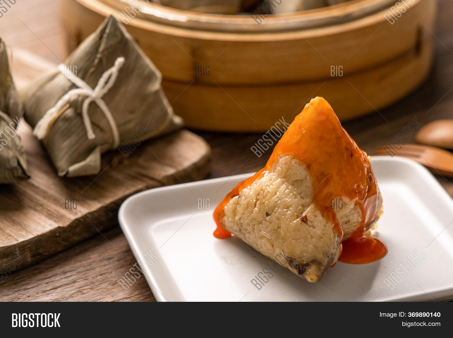 Eating Zongzi - Dragon Image & Photo (Free Trial) | Bigstock