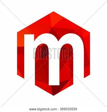 M Initials Red Vector & Photo (Free Trial) | Bigstock