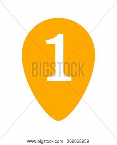 Icon Number 1 Orange Vector & Photo (Free Trial) | Bigstock