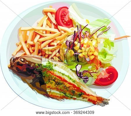 Fried Fish Fries Vector & Photo (Free Trial) | Bigstock