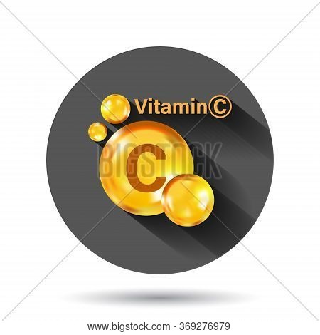 Vitamin C Icon Flat Vector & Photo (Free Trial) | Bigstock