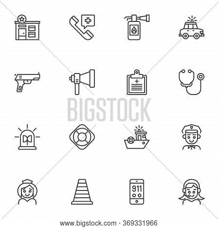 Emergency Rescue Line Vector & Photo (Free Trial) | Bigstock
