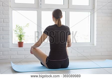 Girl Sits Her Back On Image & Photo (Free Trial) | Bigstock