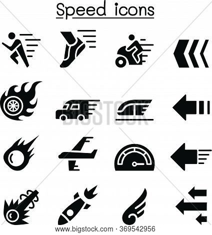 Speed Icon Set Vector Vector & Photo (Free Trial) | Bigstock