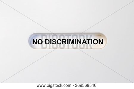 No Discrimination Text Image & Photo (Free Trial) | Bigstock