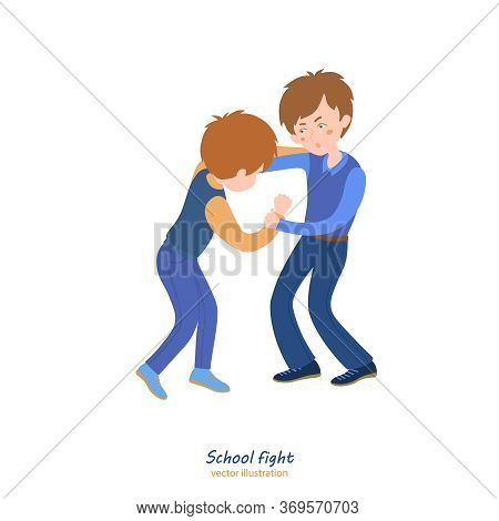 Boys Fighting School Vector & Photo (Free Trial) | Bigstock