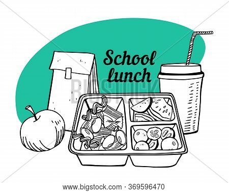 School Lunch Vector & Photo (Free Trial) | Bigstock