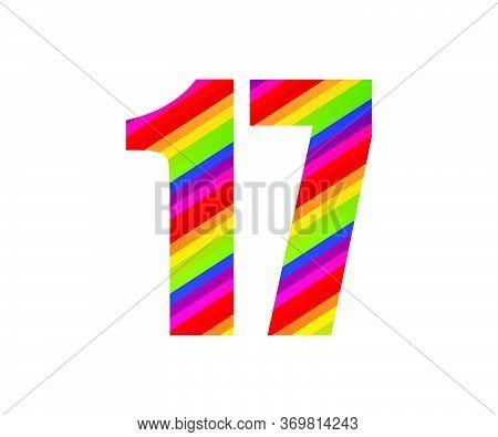 17 Number Rainbow Vector & Photo (Free Trial) | Bigstock