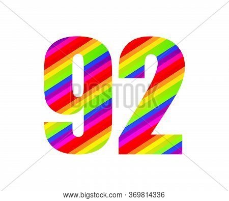 92 Number Rainbow Vector & Photo (Free Trial) | Bigstock
