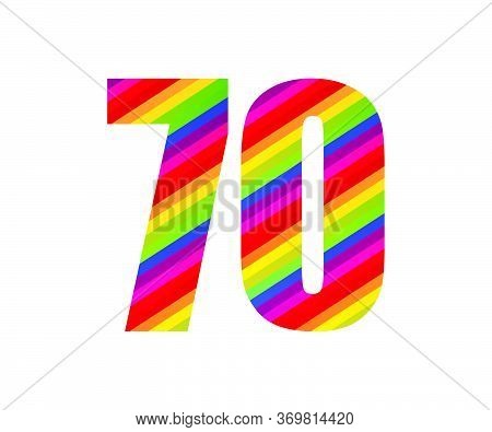 70 Number Rainbow Vector & Photo (Free Trial) | Bigstock
