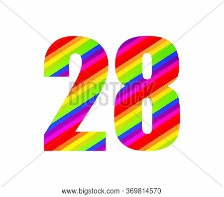 28 Number Rainbow Vector & Photo (Free Trial) | Bigstock