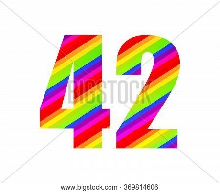 42 Number Rainbow Vector & Photo (Free Trial) | Bigstock