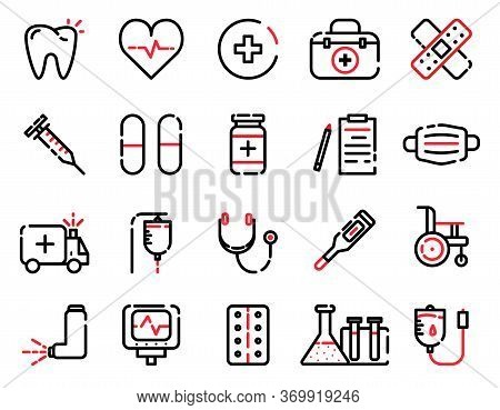 Medical Outline Icons Vector & Photo (Free Trial) | Bigstock