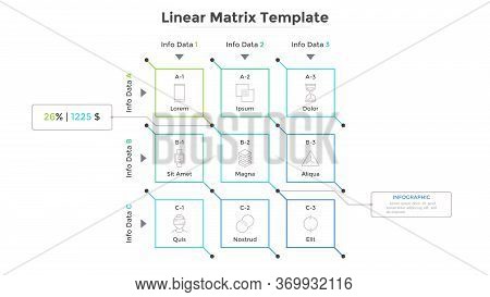 Linear Matrix Diagram Vector & Photo (Free Trial) | Bigstock