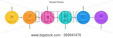 Flow Chart 6 Colorful Vector & Photo (Free Trial) | Bigstock