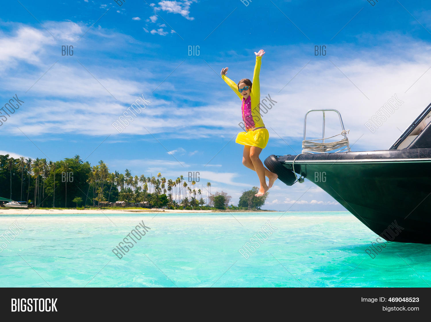 Kids Jump Into Sea. Image & Photo (Free Trial) | Bigstock