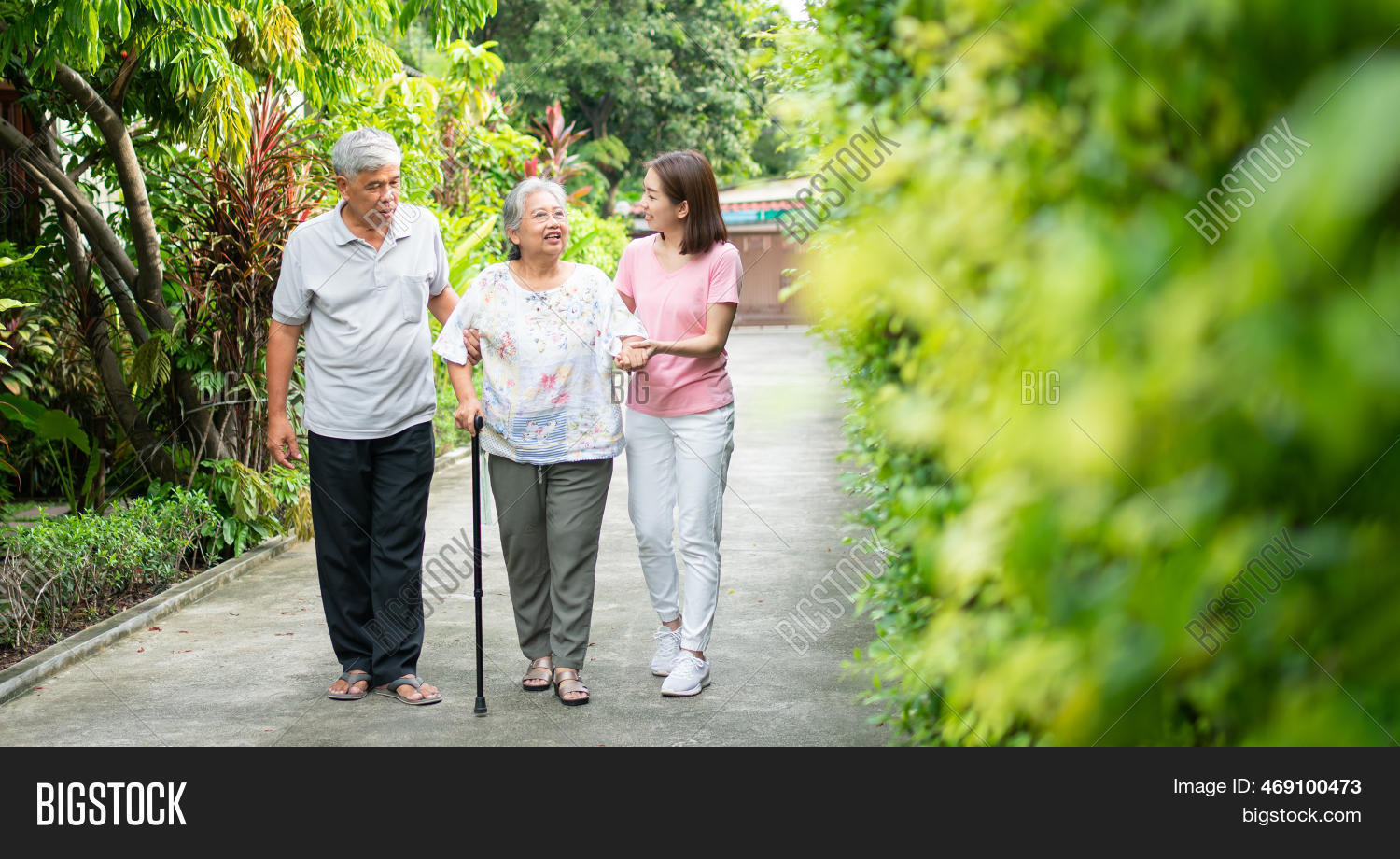 Happy Family Walking Image & Photo (Free Trial) | Bigstock