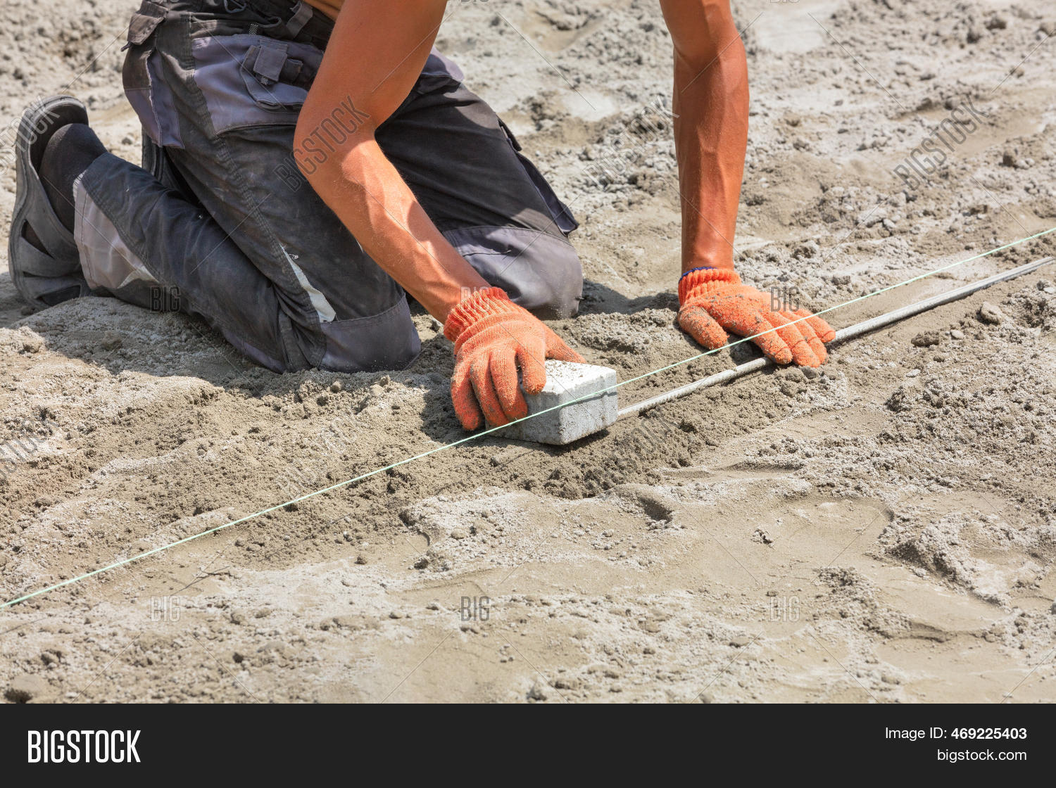 Worker Squatting Down Image & Photo (Free Trial) | Bigstock