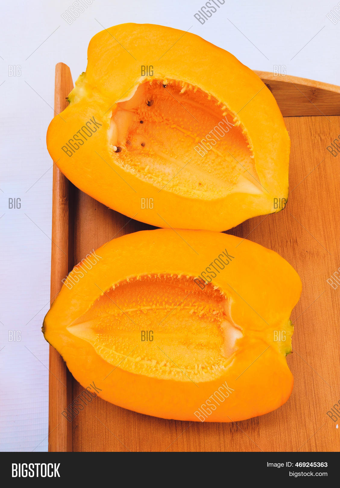 Papaya Halved Papaw Image & Photo (Free Trial) | Bigstock