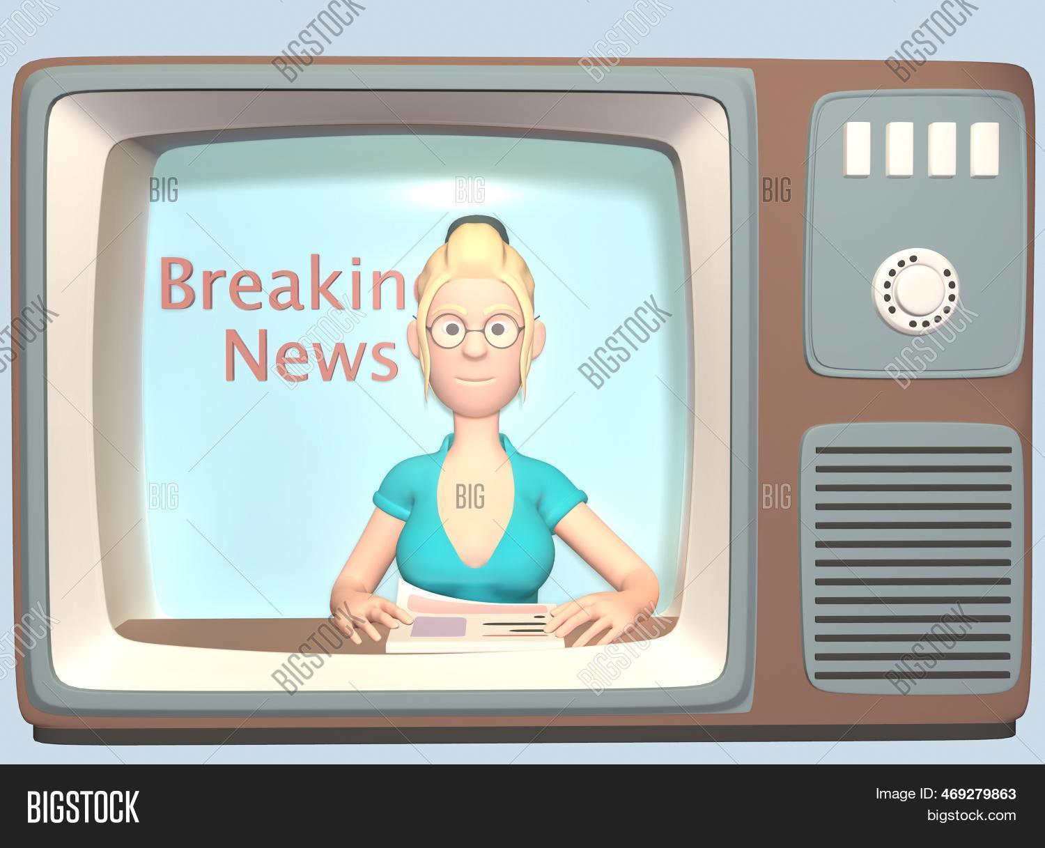 News Broadcast On Tv. Image & Photo (Free Trial) | Bigstock
