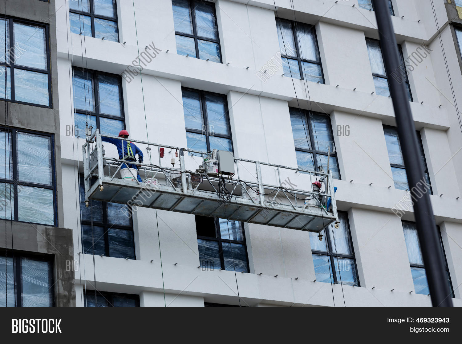 Worker Cradle Lifting Image & Photo (Free Trial) | Bigstock