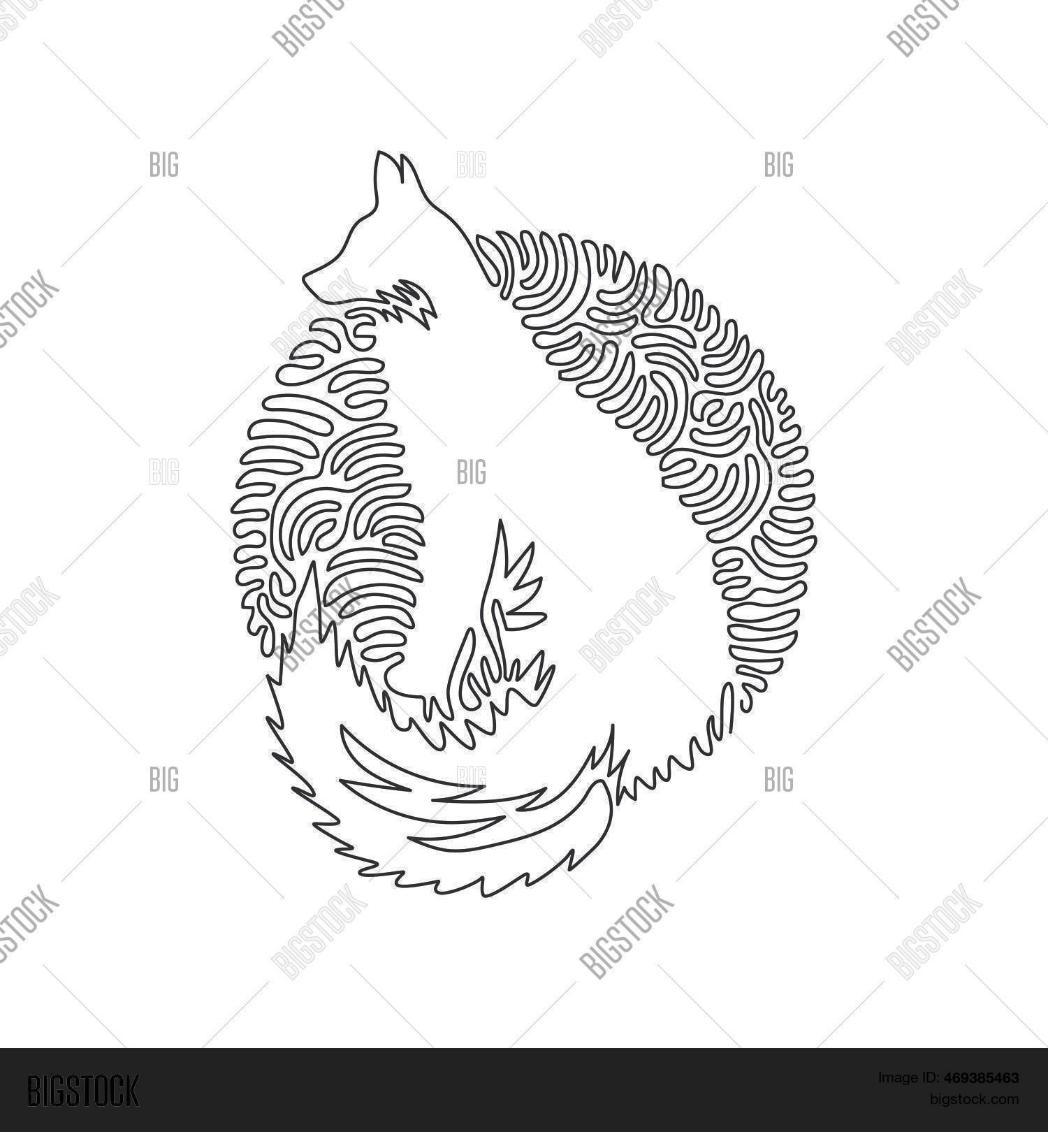 Continuous Curve One Vector And Photo Free Trial Bigstock
